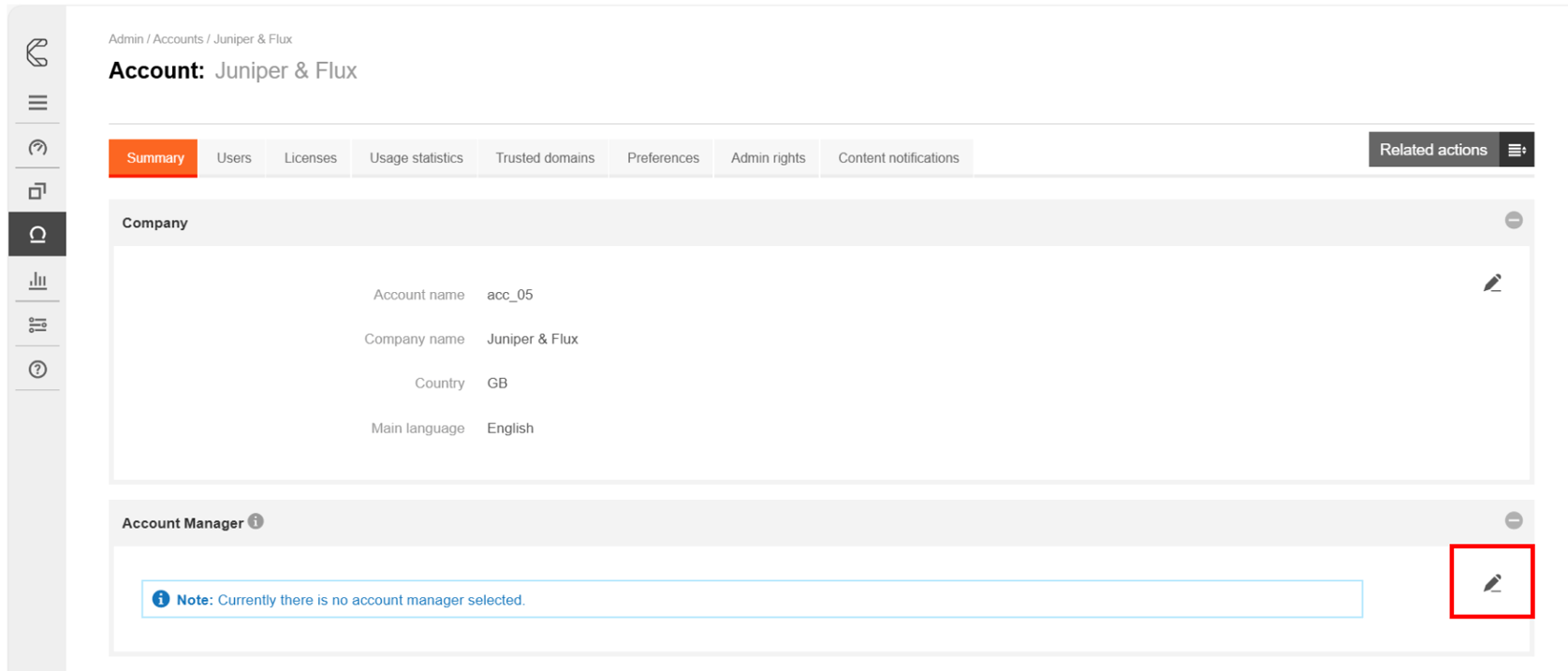 Create an Account Manager