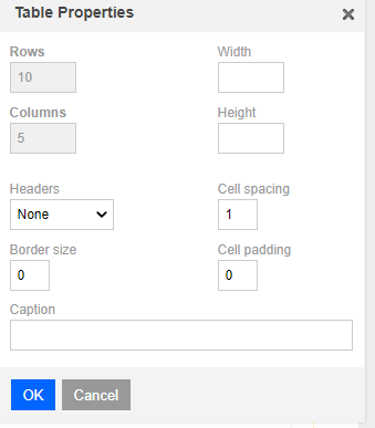 Amending Tables in a Report