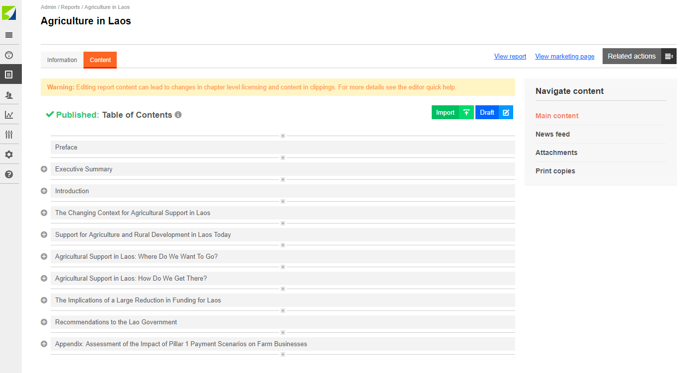 Adding Exhibits into Reports