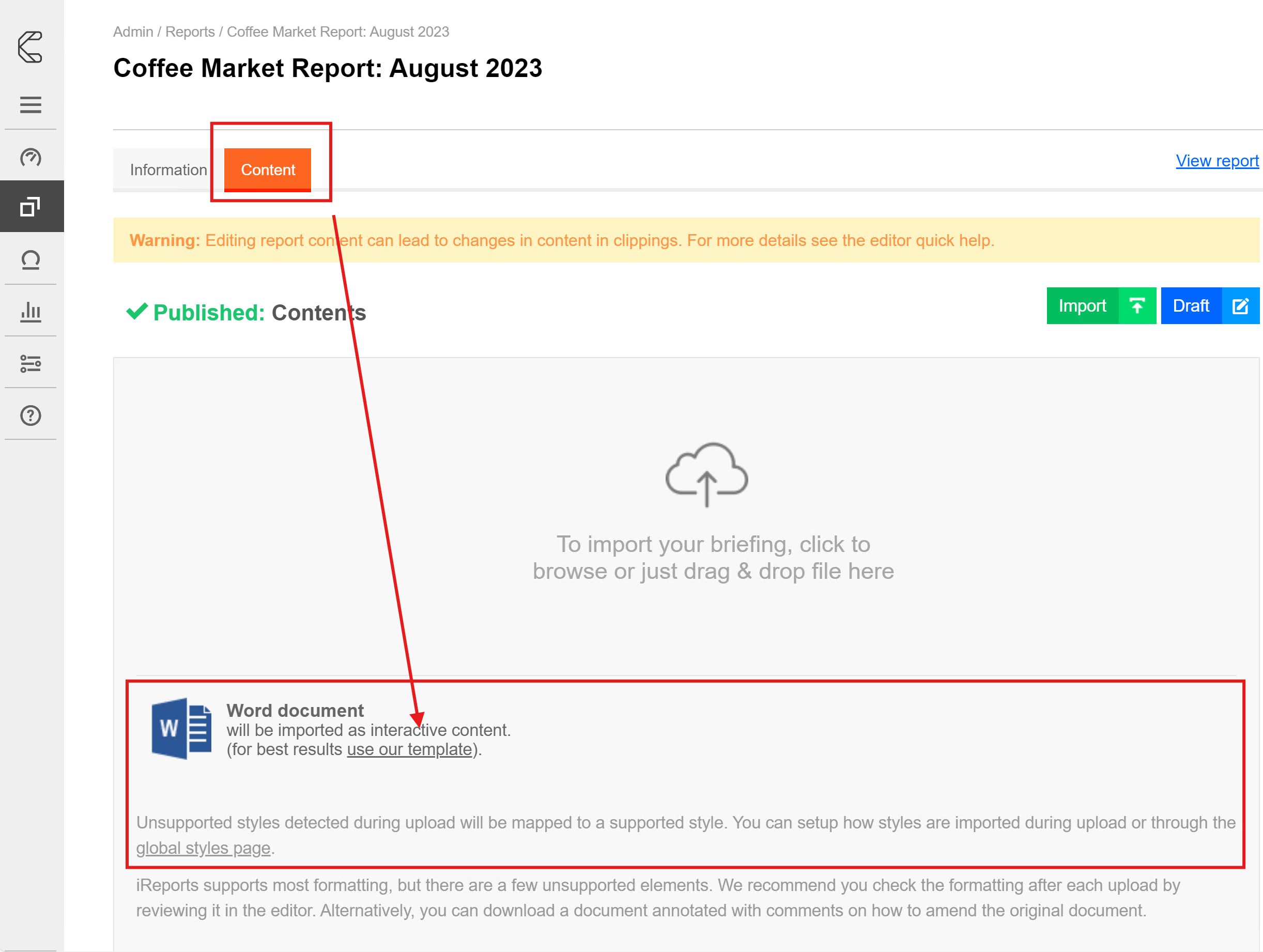 Import and Export Templates Explained