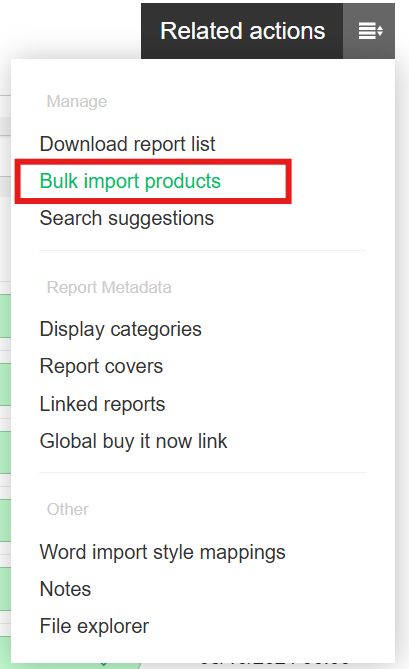 Bulk Upload Reports (Metadata)